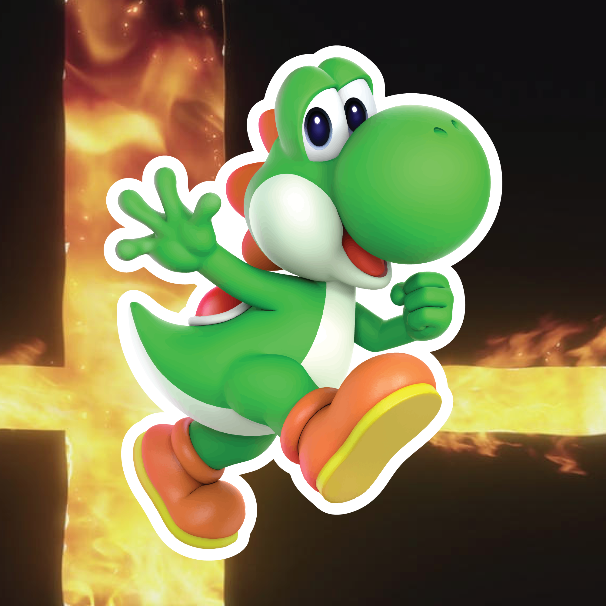 Yoshi Sticker | Smash Bros. Ultimate | Shop Falinks